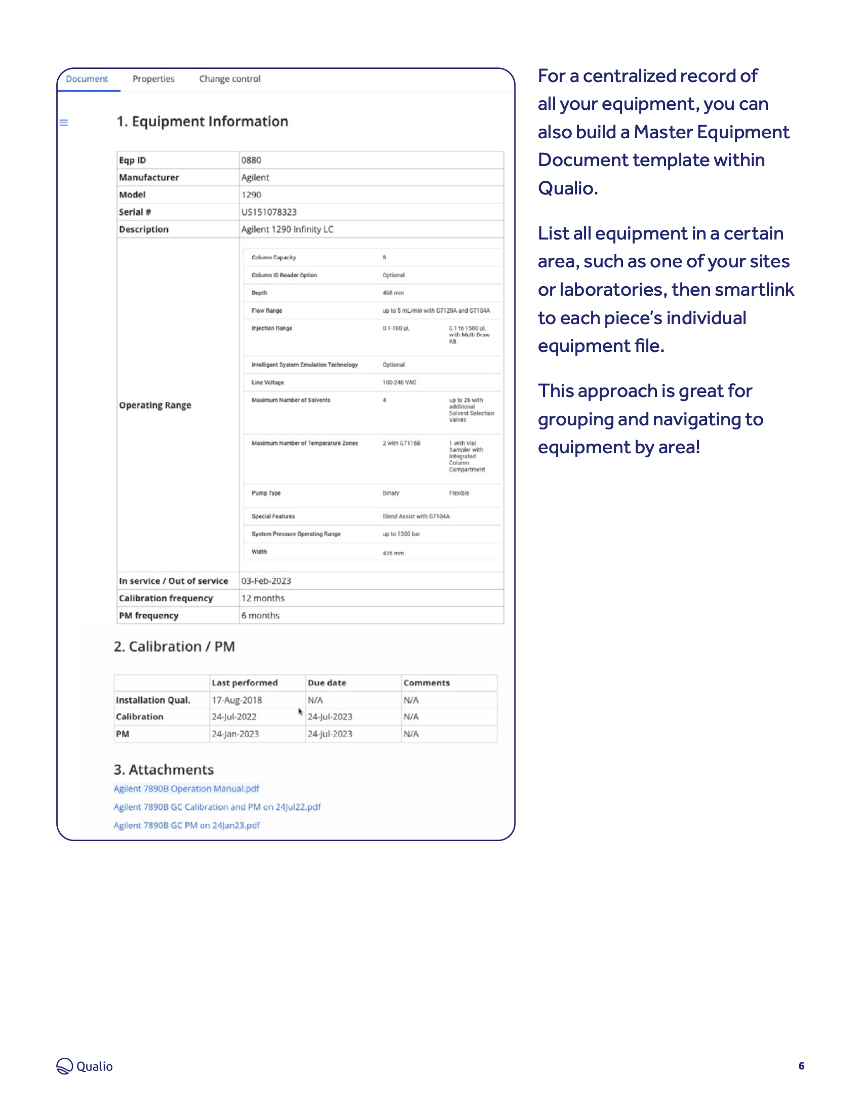 Using Qualio to manage your equipment